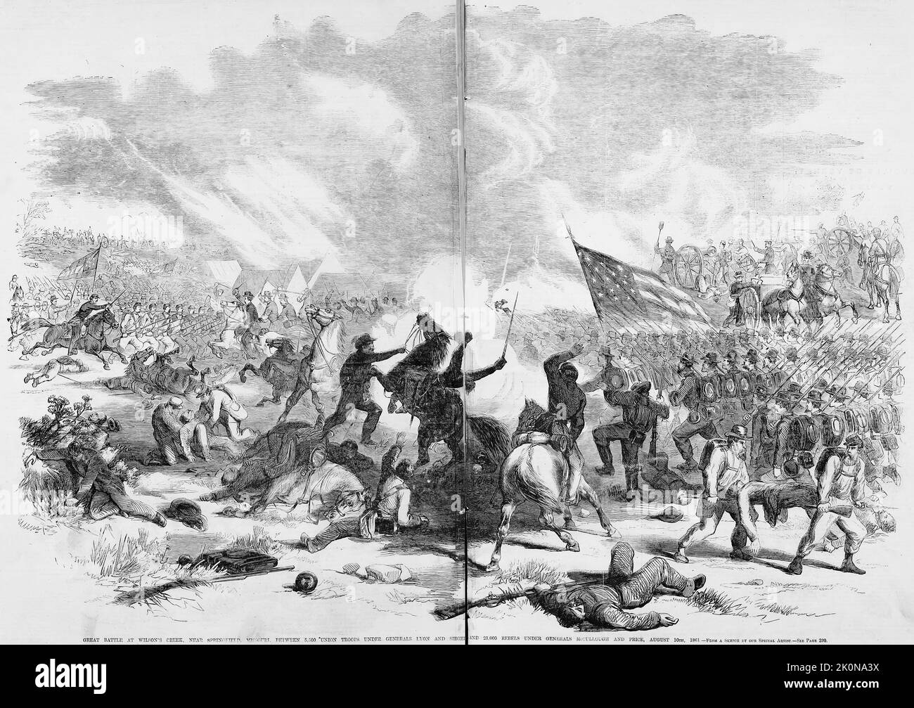 Great Battle of Wilson's Creek, near Springfield, Missouri, between ...