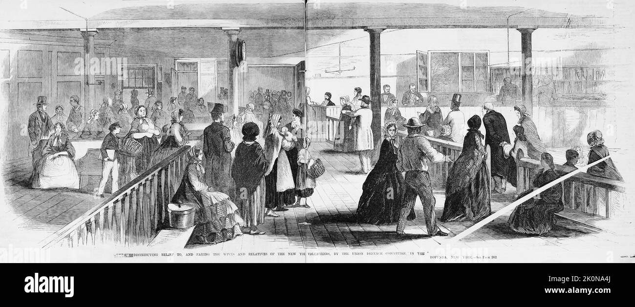 Distributing relief to, and paying the wives and relatives of the New ...