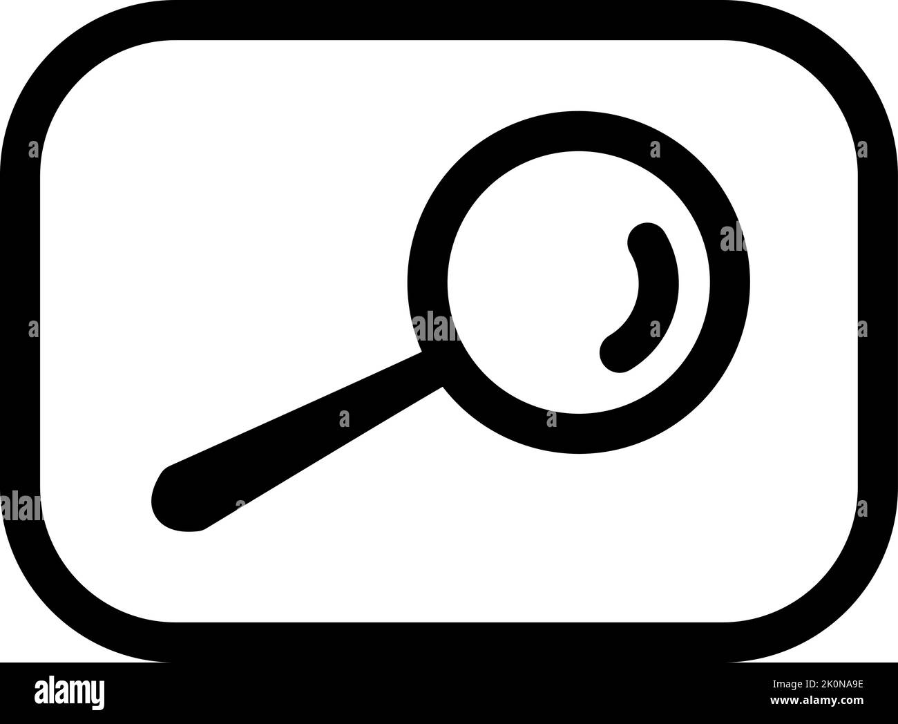Search magnifying glass line icon vector sign. Linear style pictogram ...