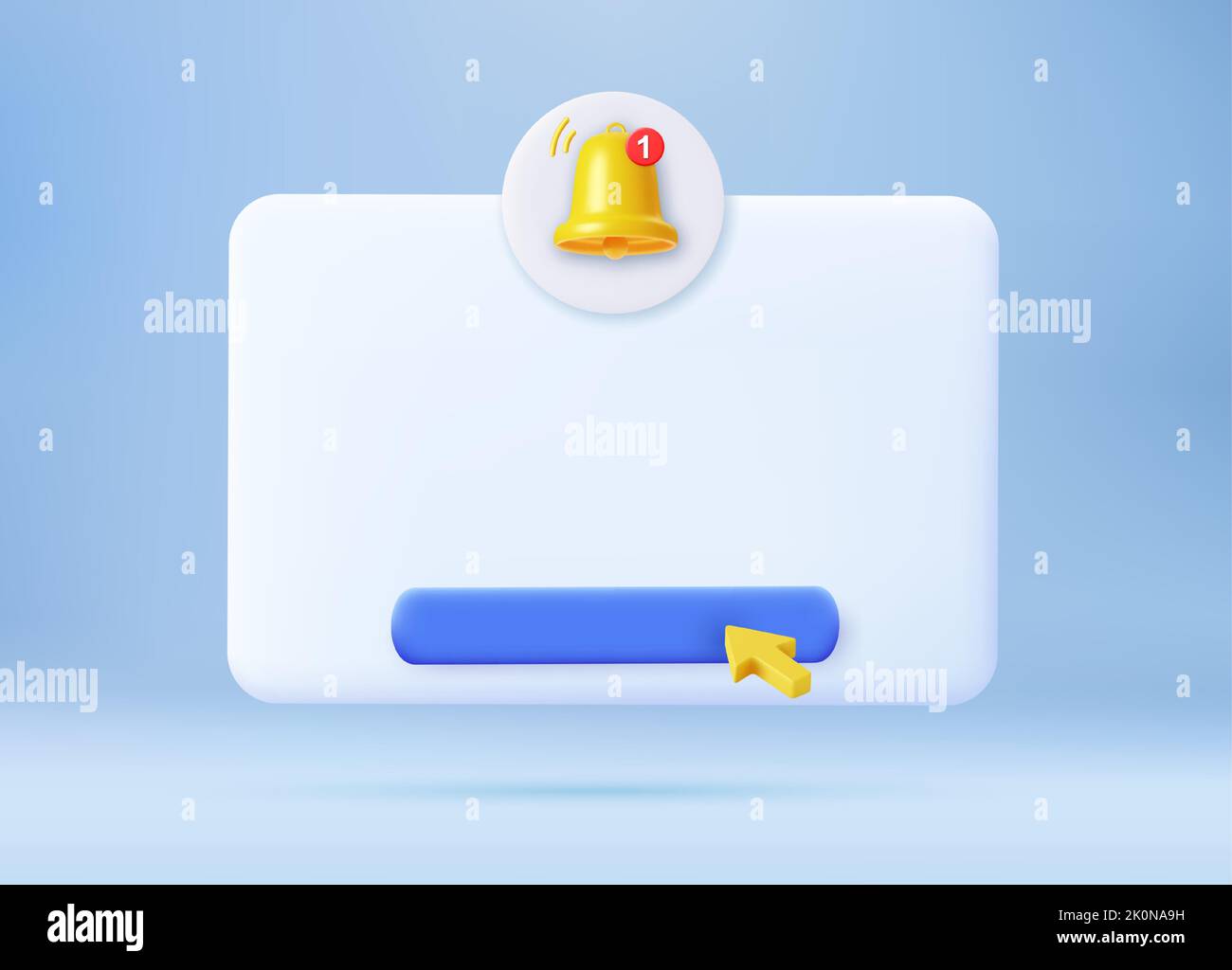 Notification 3D icon Stock Vector Image & Art - Alamy