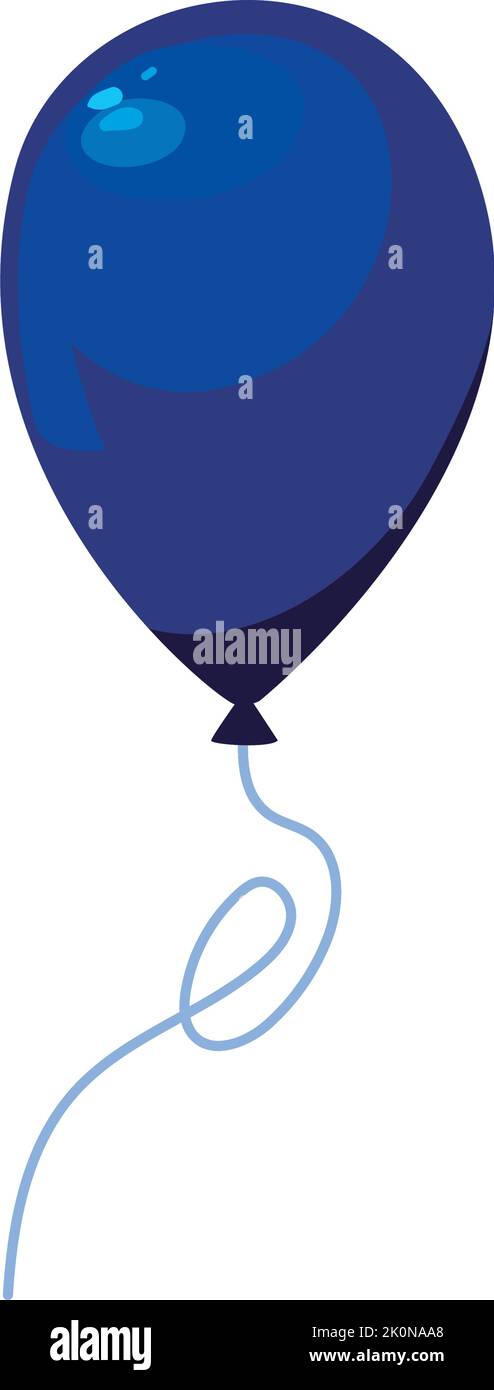 flat blue balloon Stock Vector Image & Art - Alamy