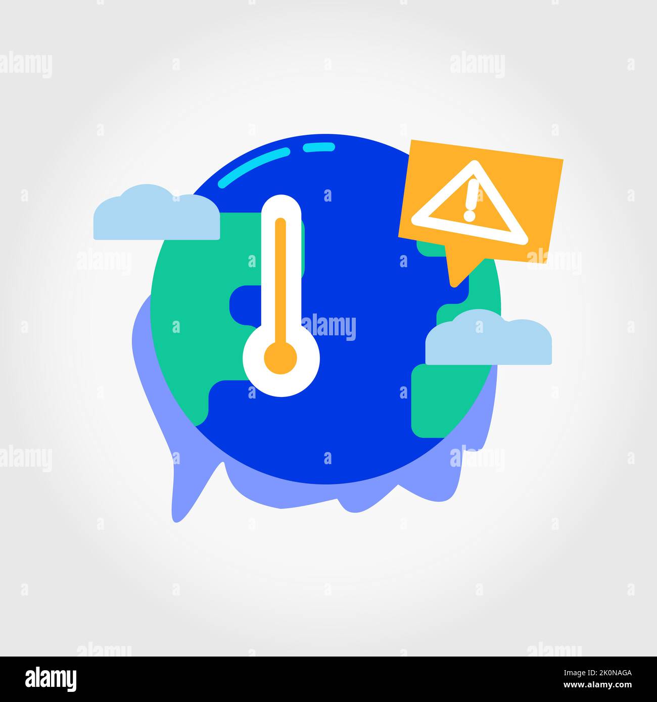 Sick Planet Icon, Global warming increase temperature earth with ...