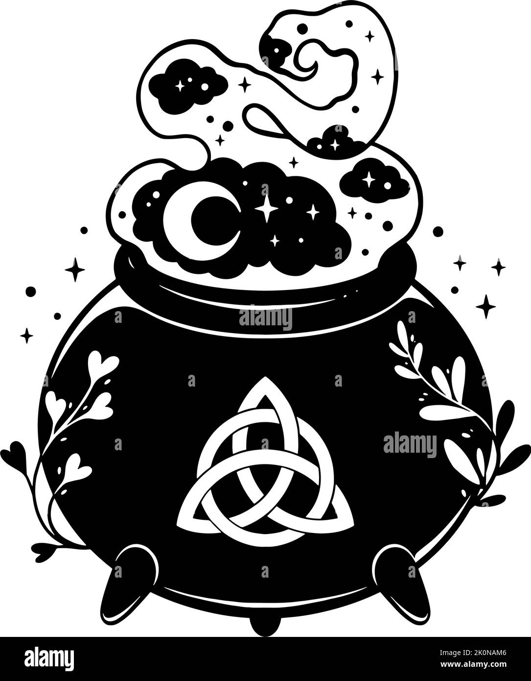 witchs cauldron Halloween vector illustration Stock Vector Image & Art ...