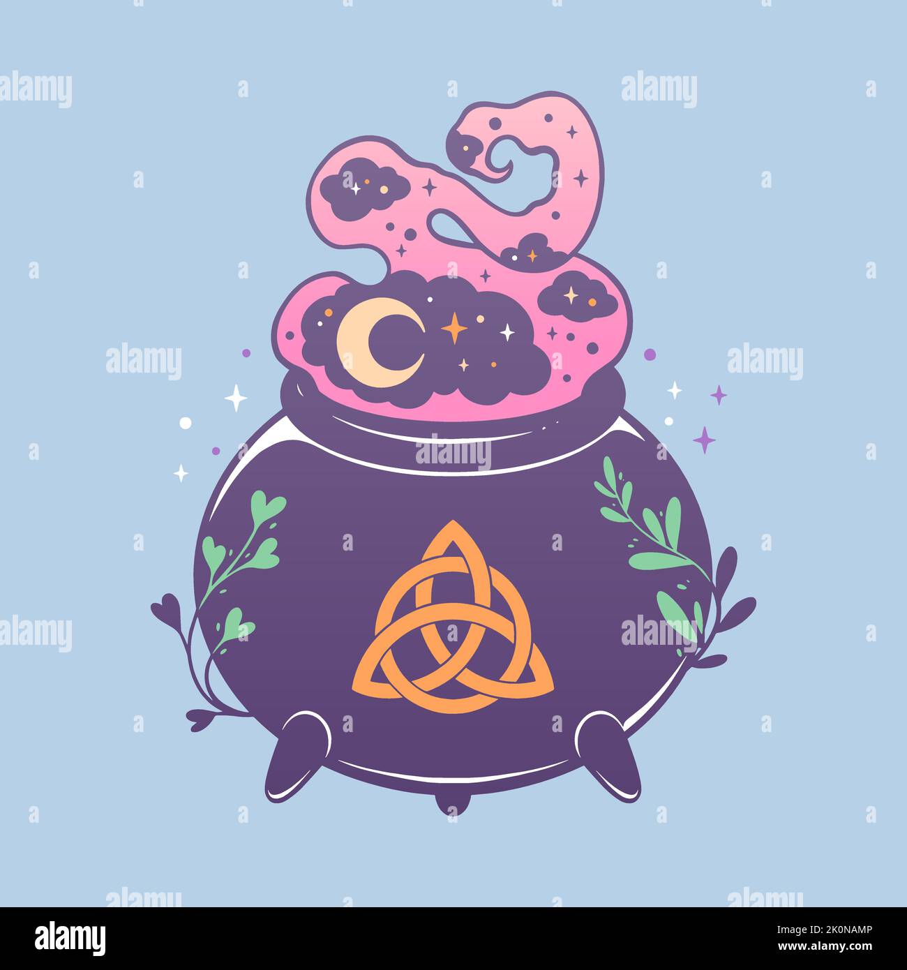 witchs cauldron Halloween vector illustration Stock Vector Image & Art ...