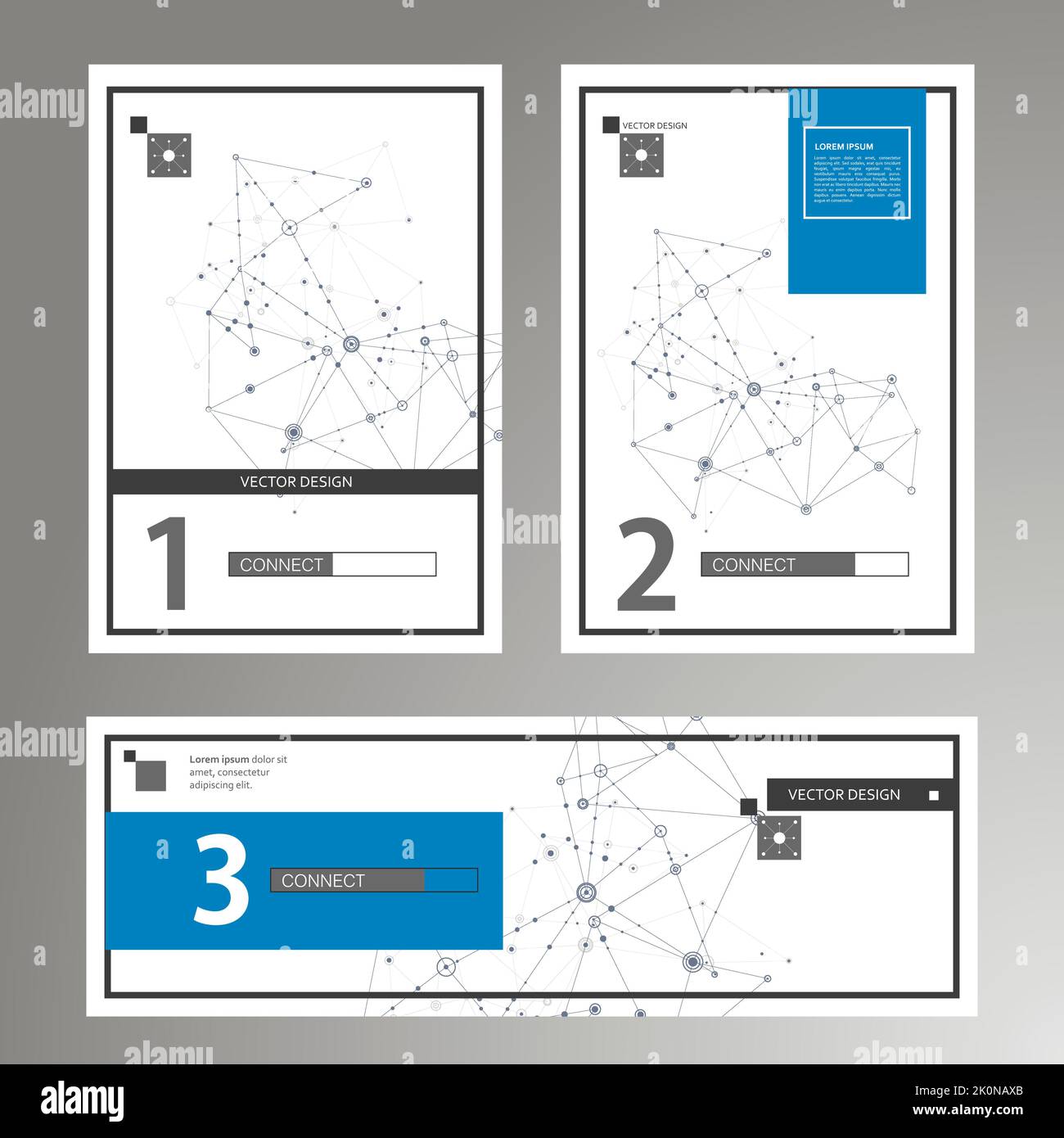 DNA biotechnology abstract structure. Vector cover design template ...