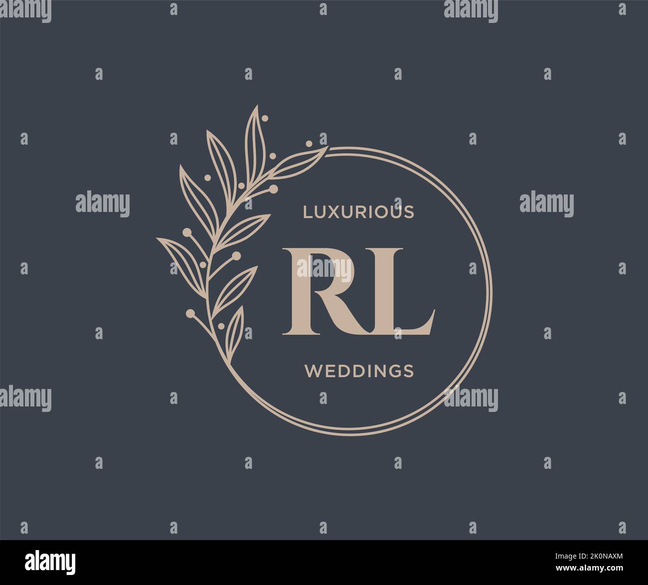 RL Initials letter Wedding monogram logos template, hand drawn modern minimalistic and floral ...