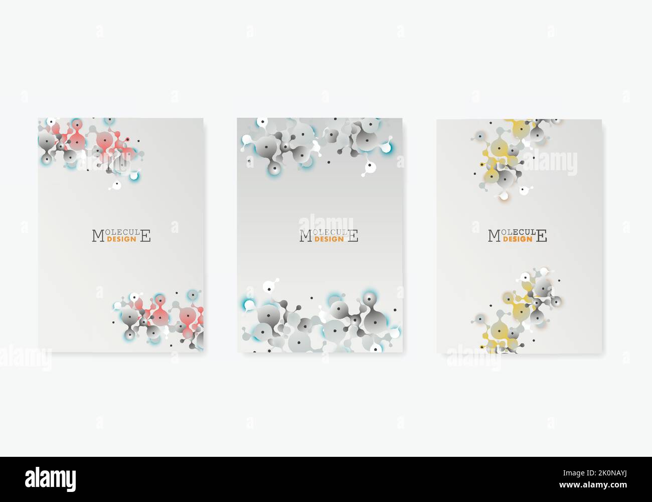 Beauty biotechnology symbol. Vector cover brochure. Molecular medical ...