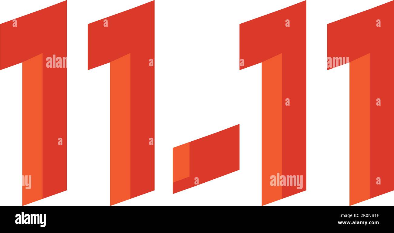 shopping day colored 11 11 design Stock Vector Image & Art - Alamy
