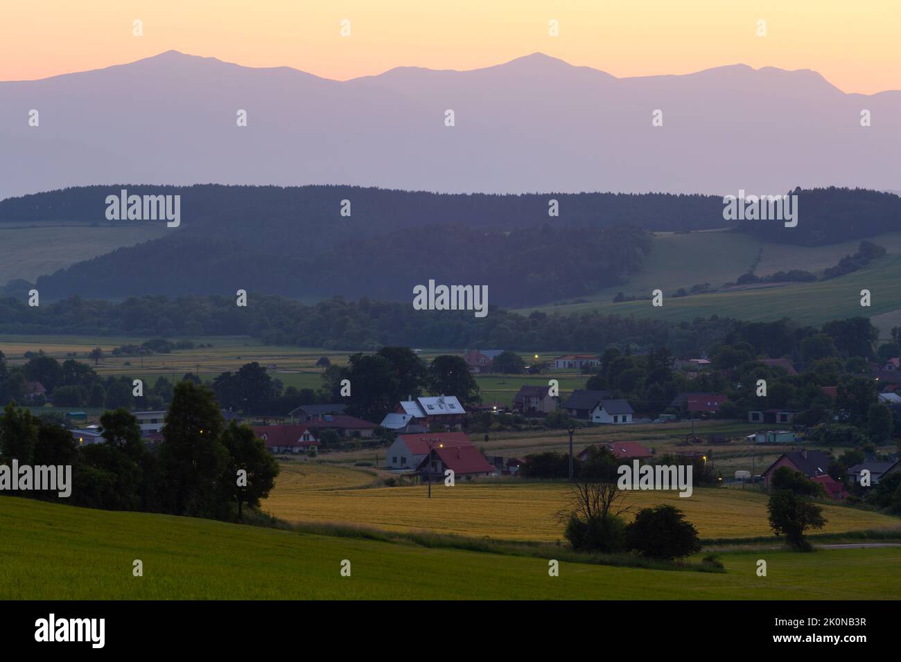 Blatnica village and Mala Fatra mountains in northern Slovakia Stock ...