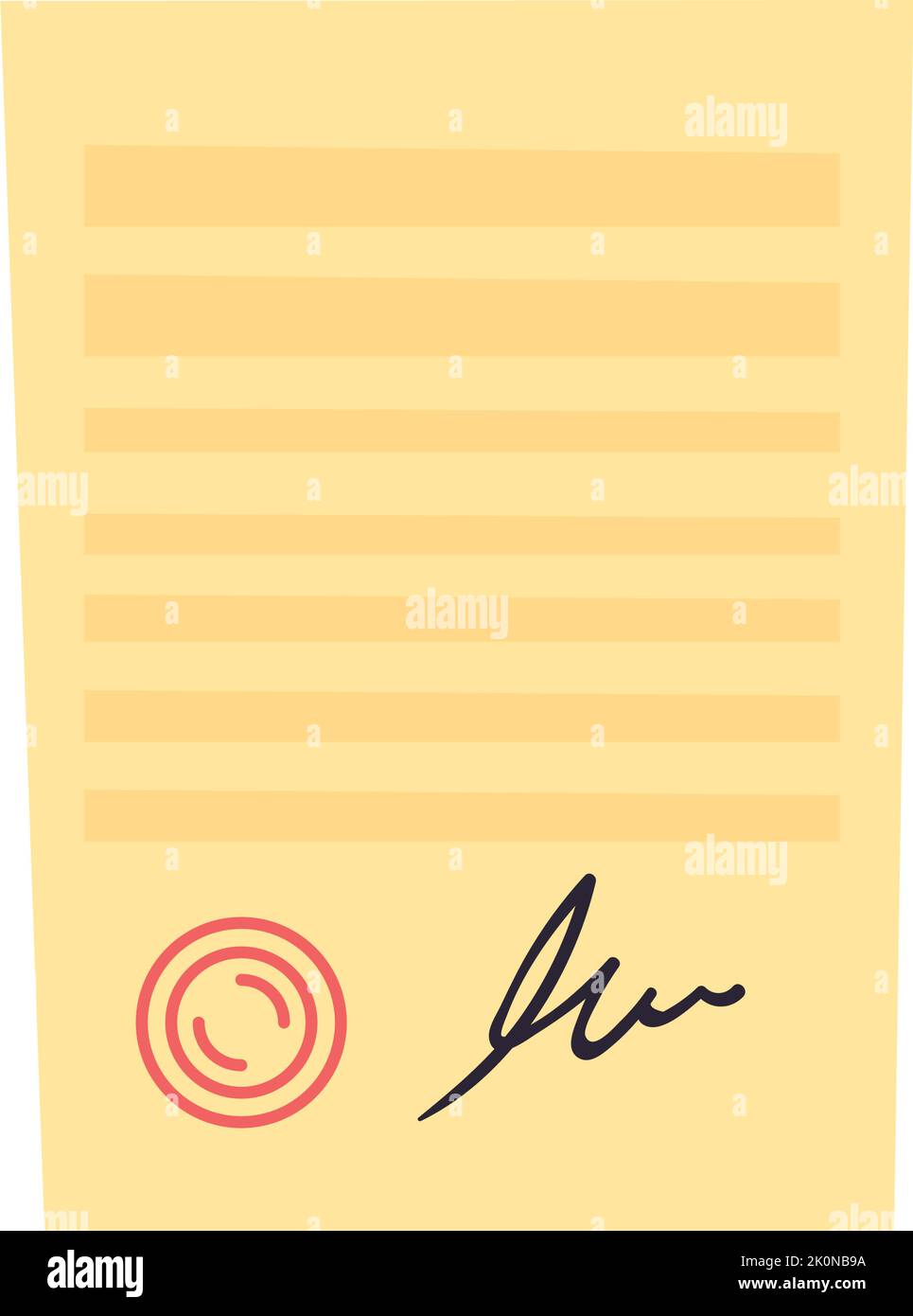 Hand signed document Cut Out Stock Images & Pictures - Alamy