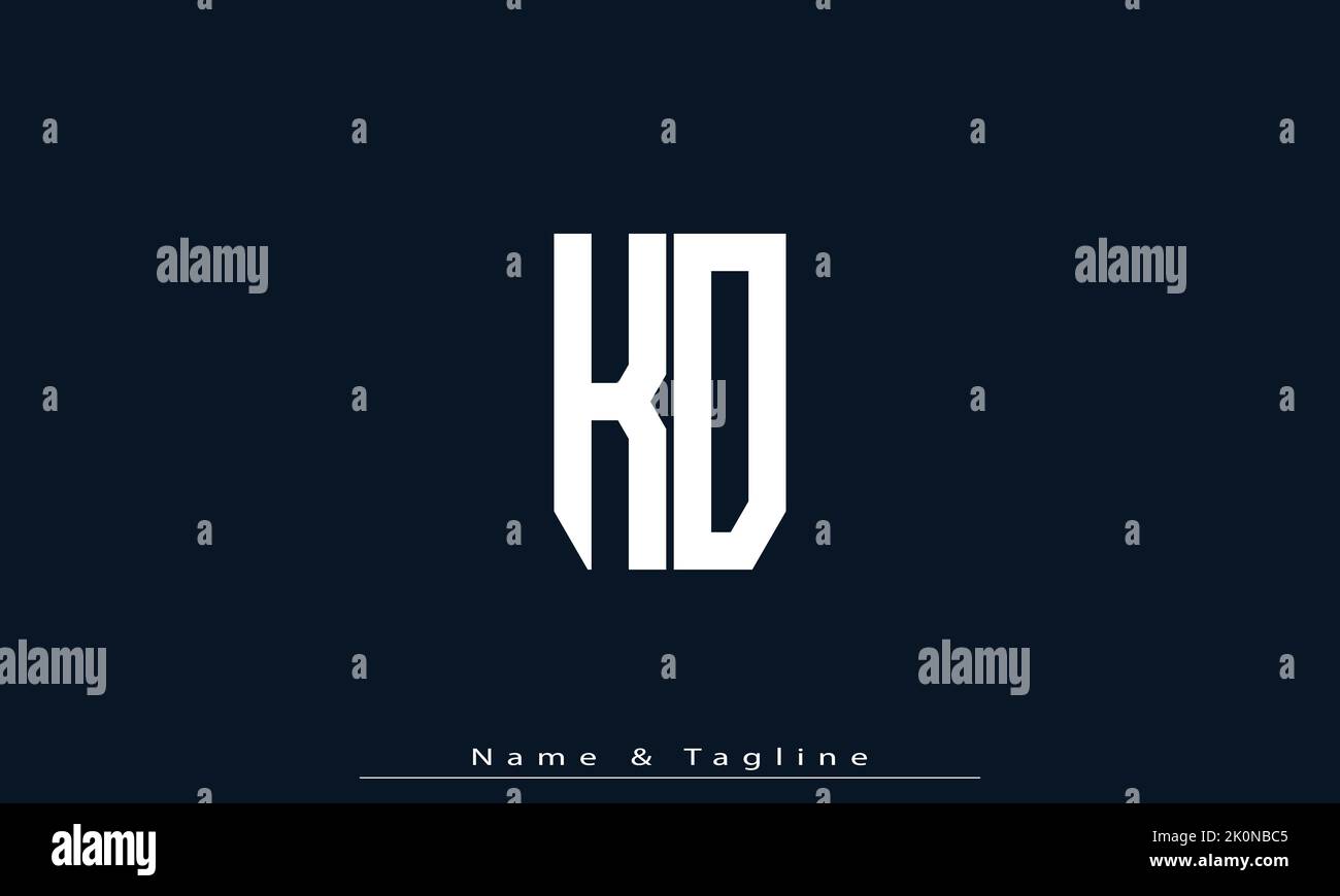 Alphabet letters Initials Monogram logo KD , DK Stock Vector Image ...
