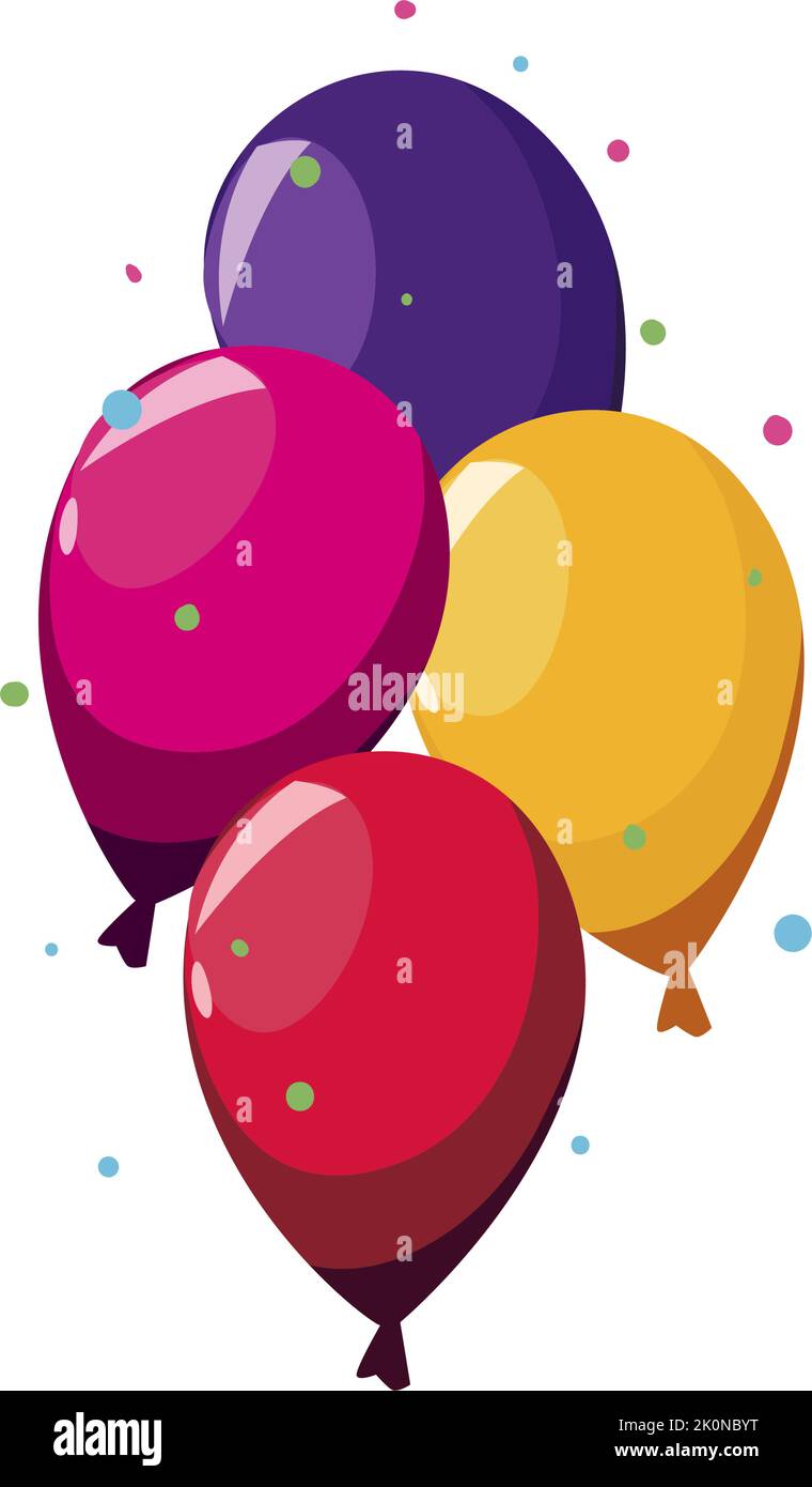 flat balloons design Stock Vector Image & Art - Alamy