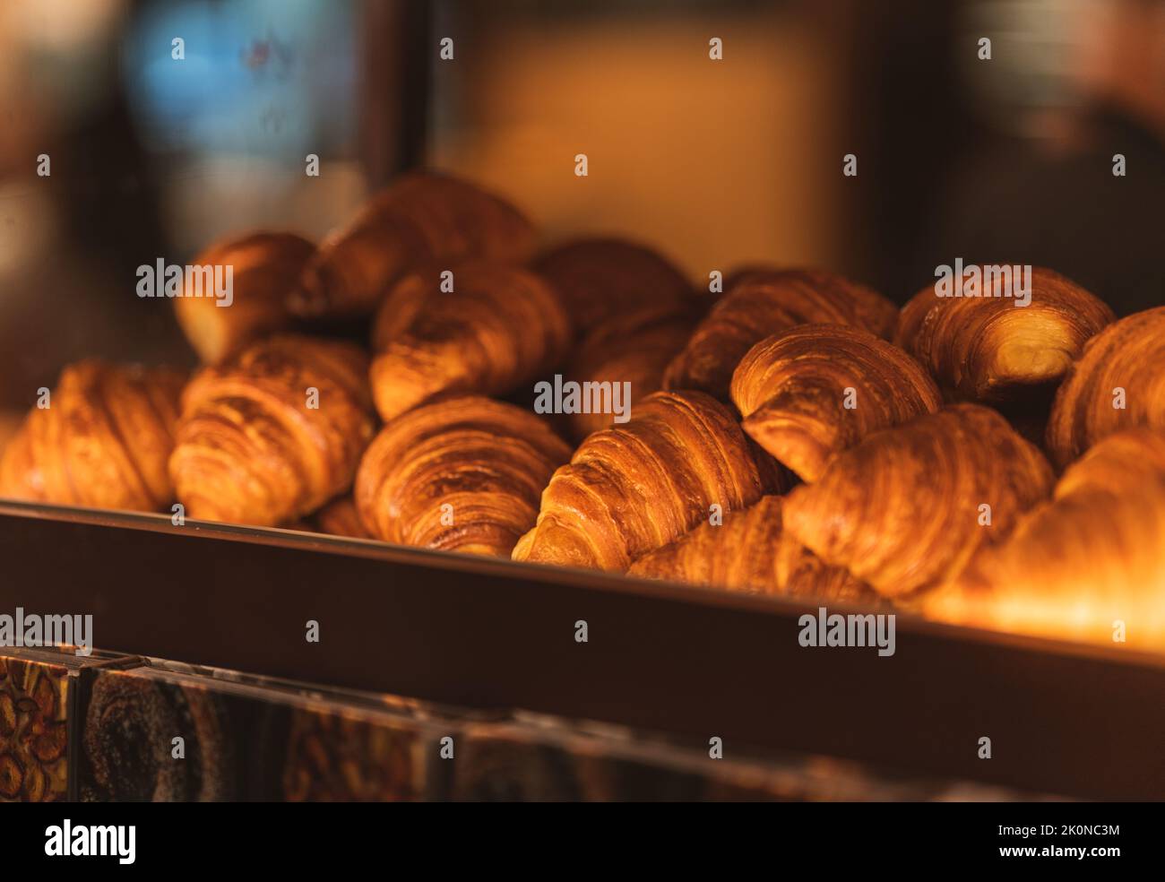 croissants hot food bakery New York City Stock Photo - Alamy