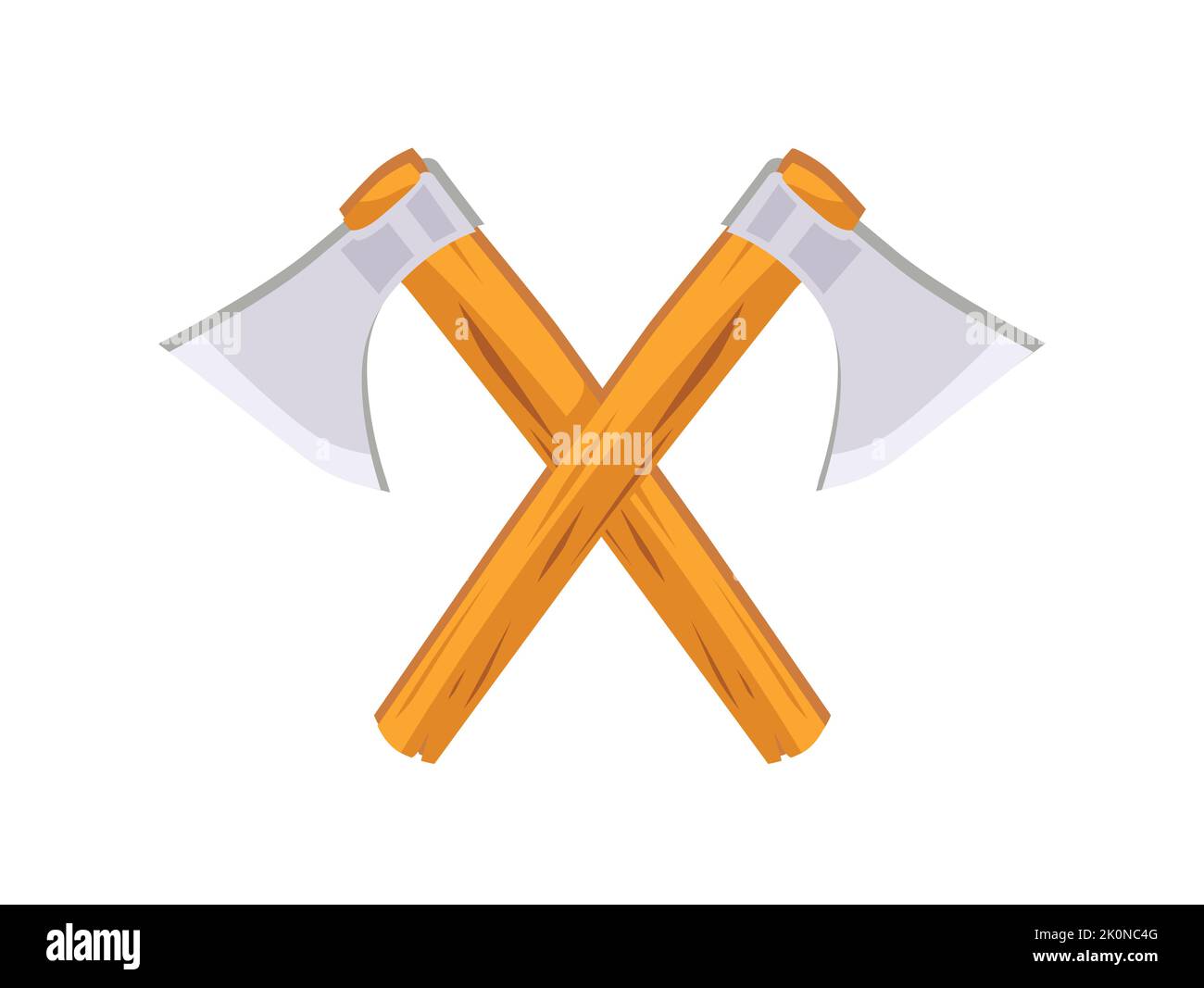 Crossed Axes isolated on white - Vector illustration of Woodman Power ...