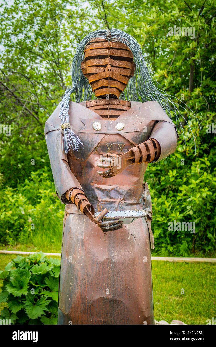 A description board for the site in Mackinac Island, Michigan Stock ...