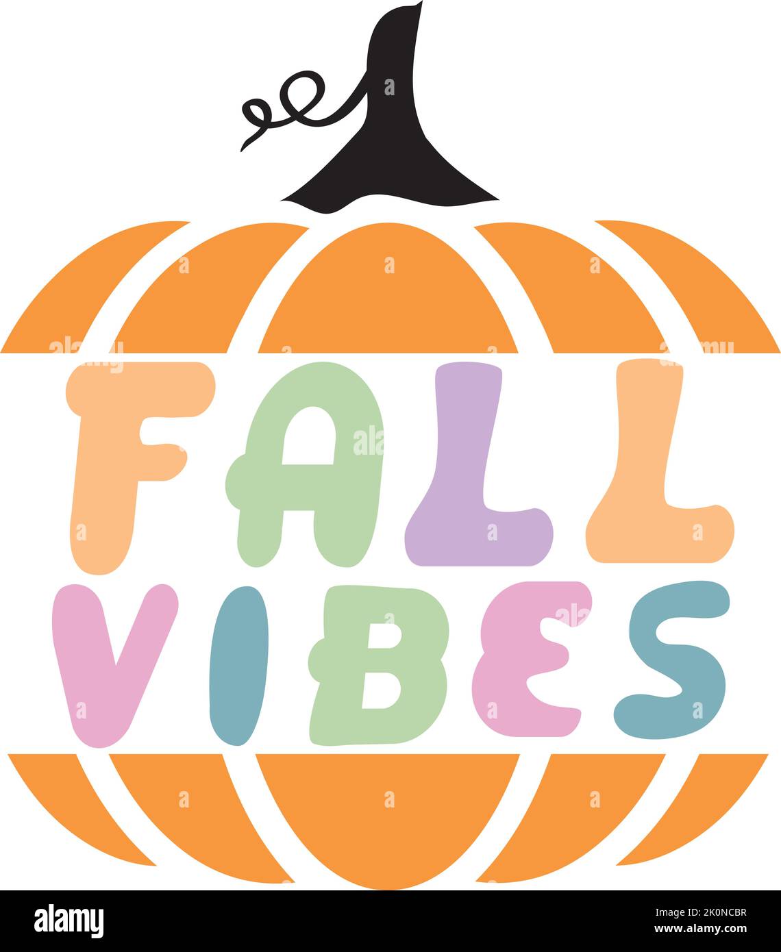 vector illustration of a fall vibes pumpkin Stock Vector Image & Art ...