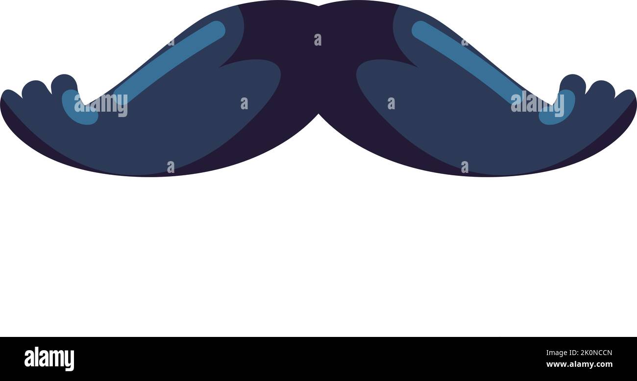flat blue moustache Stock Vector Image & Art - Alamy
