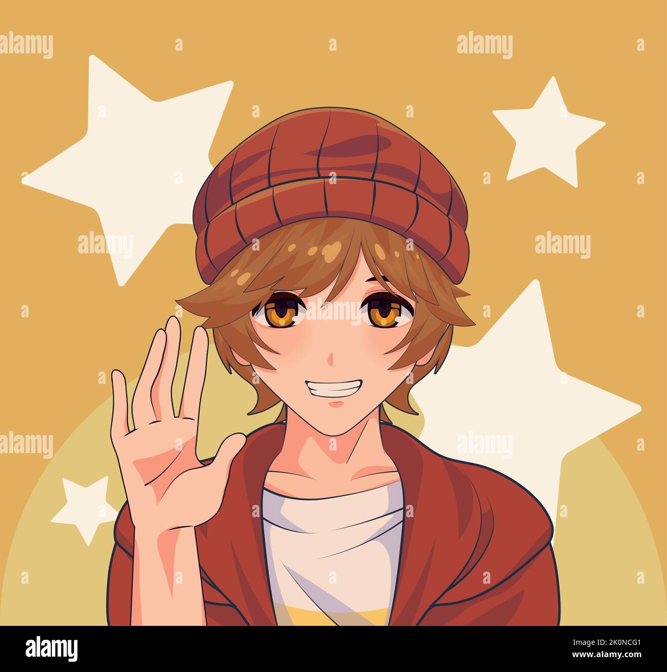 Orange Hair Boy Anime