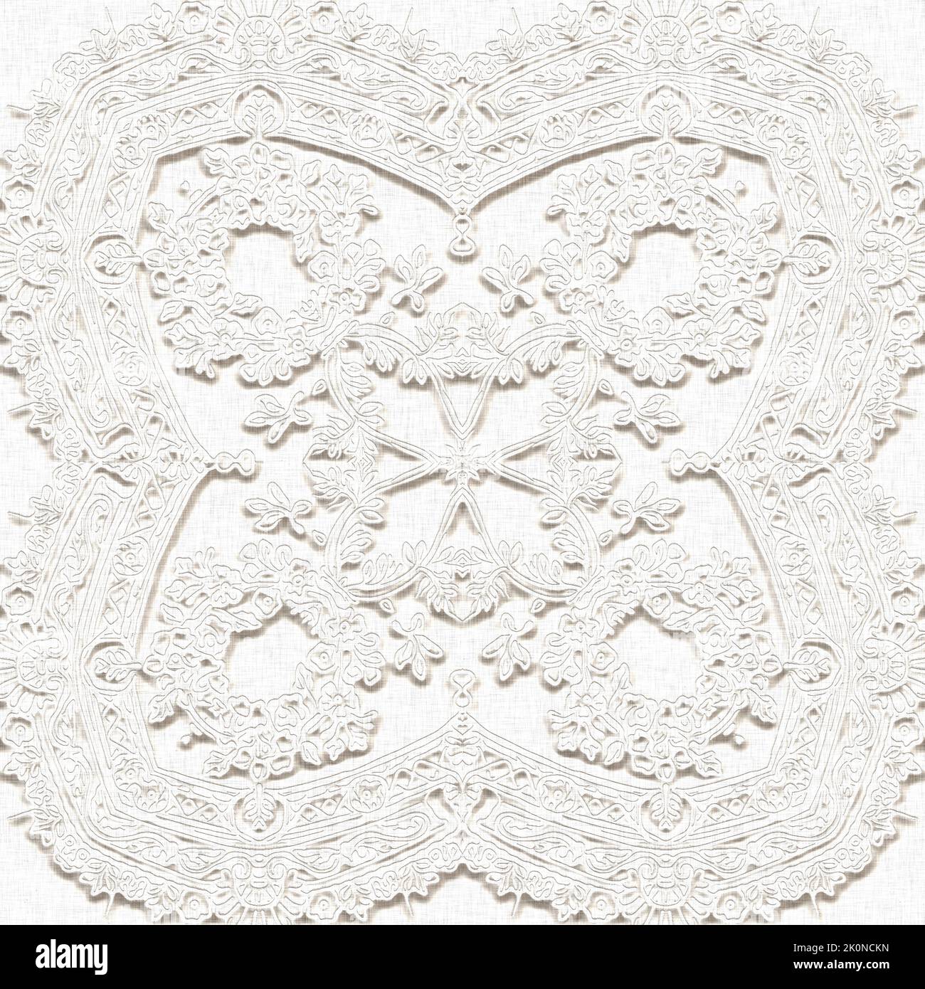 White on White linen lace effect background. Minimal stylish wedding ...
