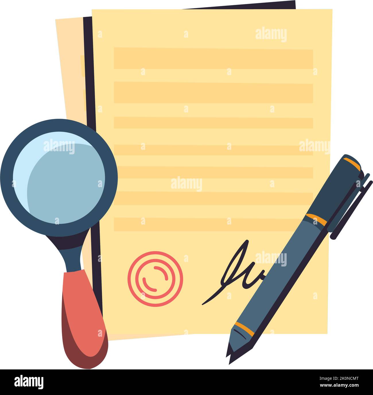 Hand signed document Cut Out Stock Images & Pictures - Alamy