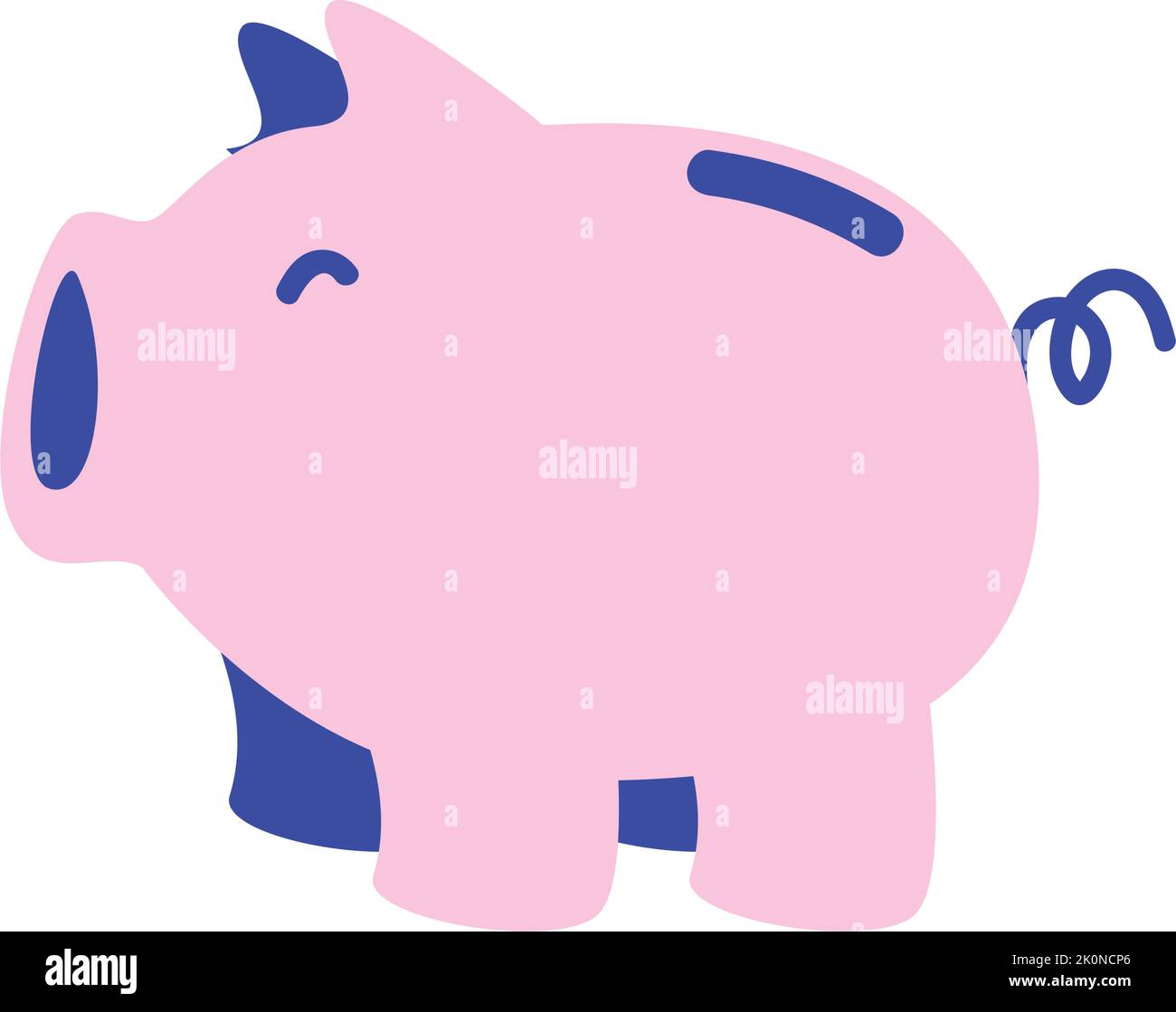 flat purple piggy Stock Vector Image & Art - Alamy