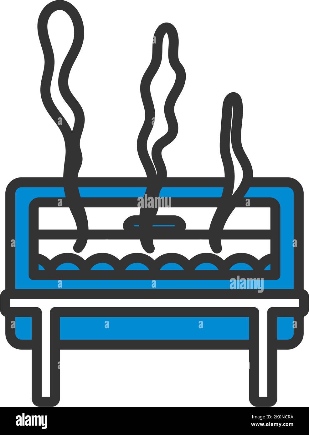 Chafing Dish Icon Editable Bold Outline With Color Fill Design Vector Illustration Stock