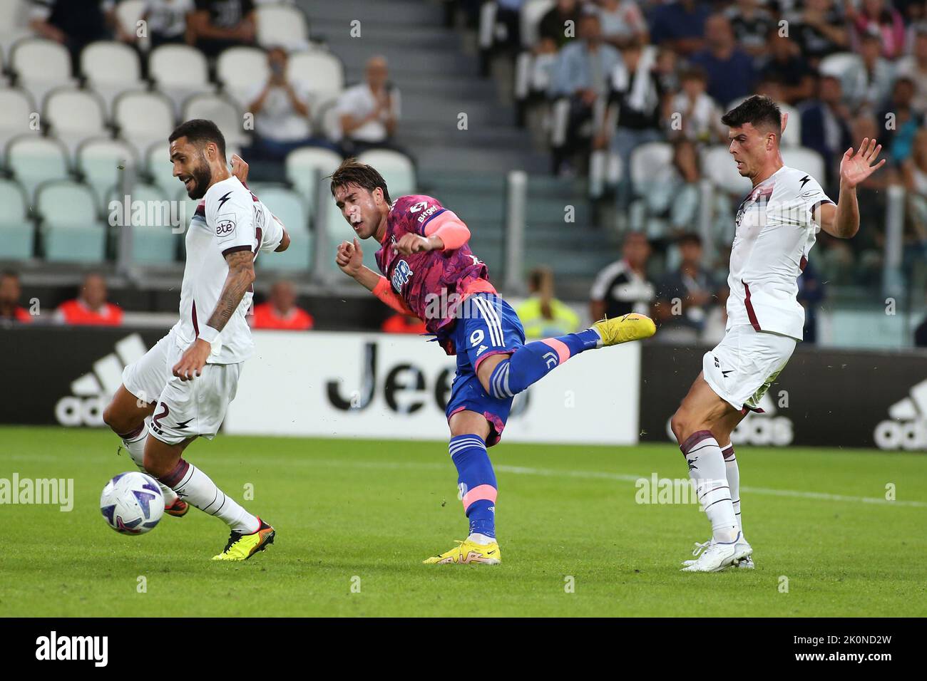 Allianz Stadium, Turin, Italy, September 11, 2022, Dušan Vlahovic ...