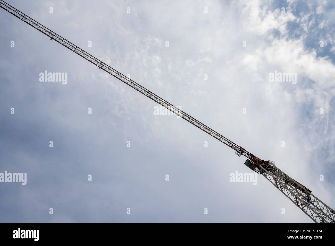 A below view of the tower crane Stock Photo - Alamy