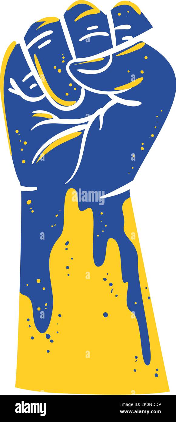 flat ukraine fist design Stock Vector Image & Art - Alamy