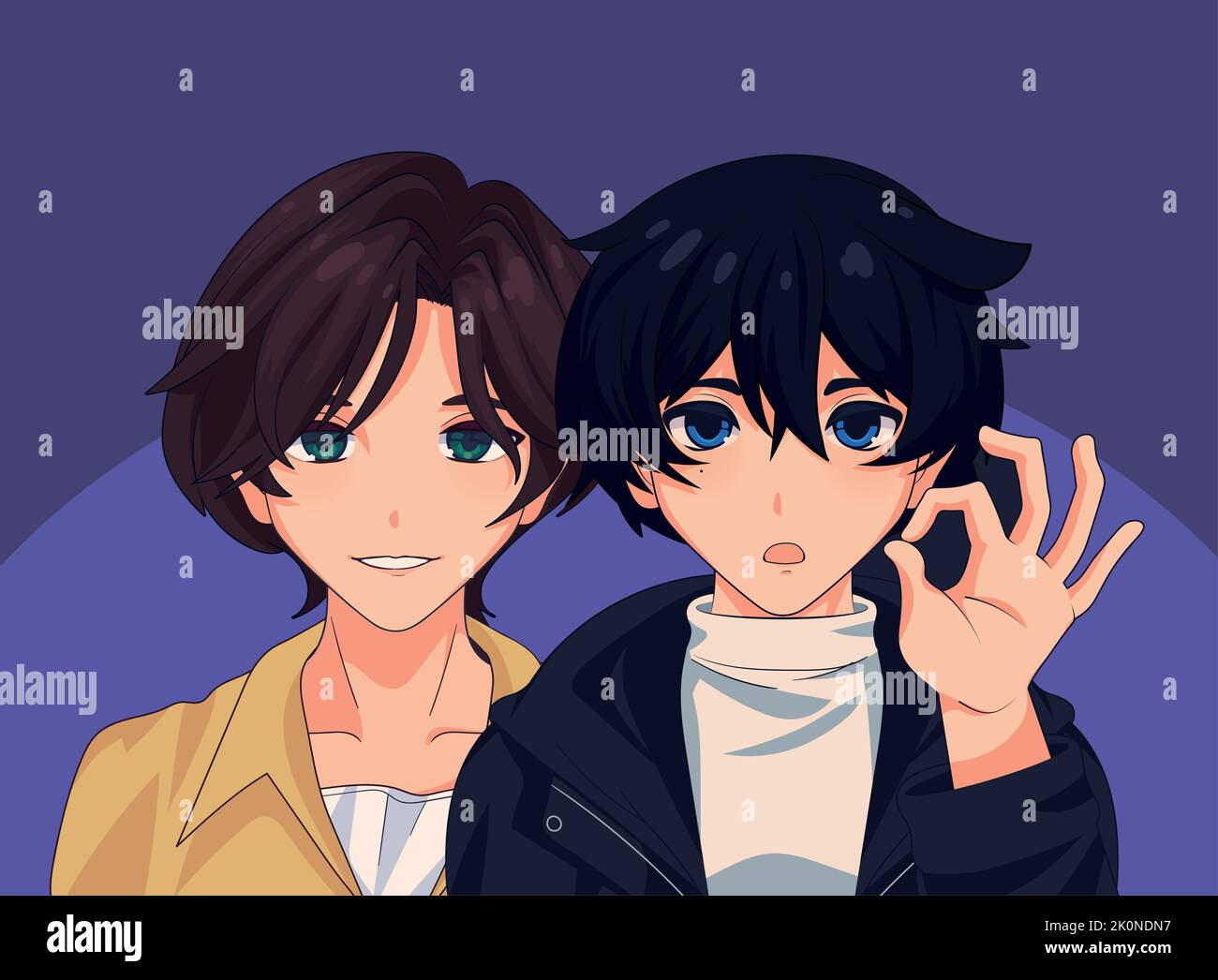 Manga characters people Stock Vector Images - Alamy