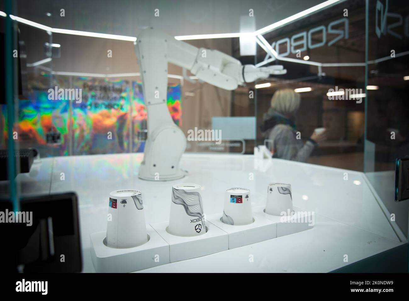 A Robox robotic automatic arm coffee making maching is seen at the ...