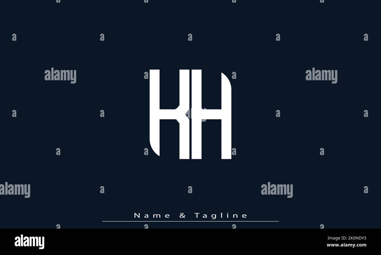 Alphabet letters Initials Monogram logo KH , HK Stock Vector Image ...