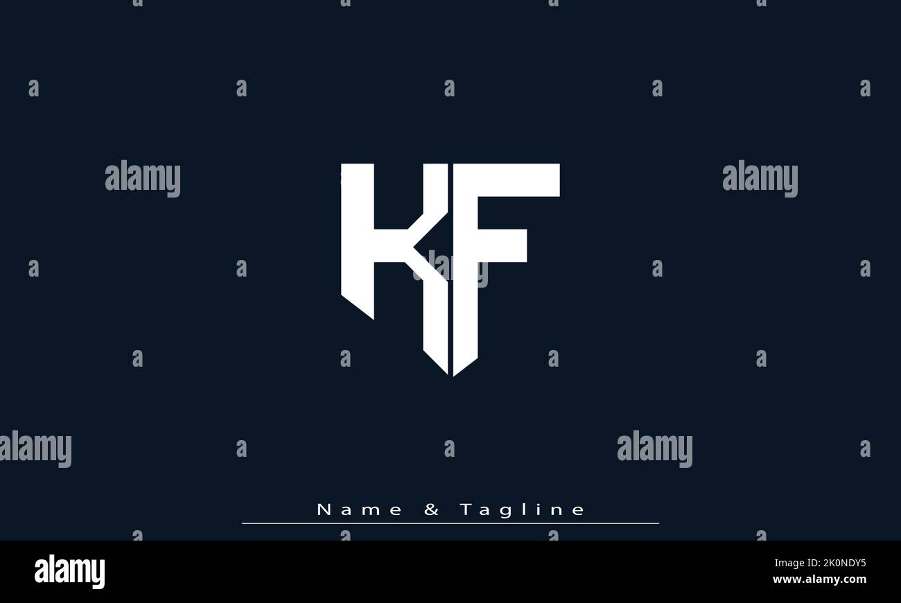 Alphabet letters Initials Monogram logo KF , FK Stock Vector Image ...