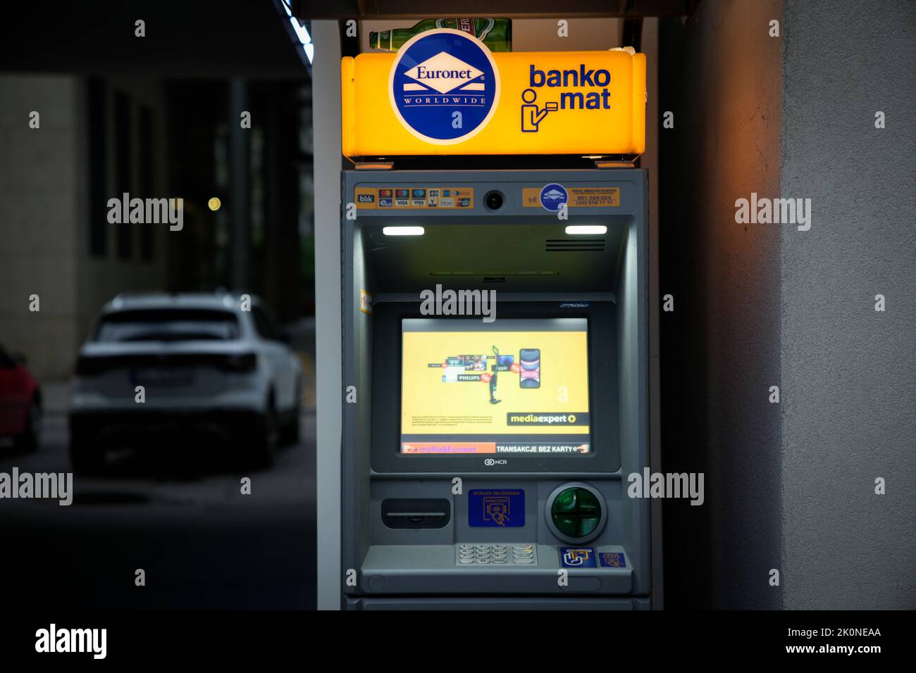 A Euronet bankomat cash machine ATM is seen in Warsaw, Poland on 13 ...