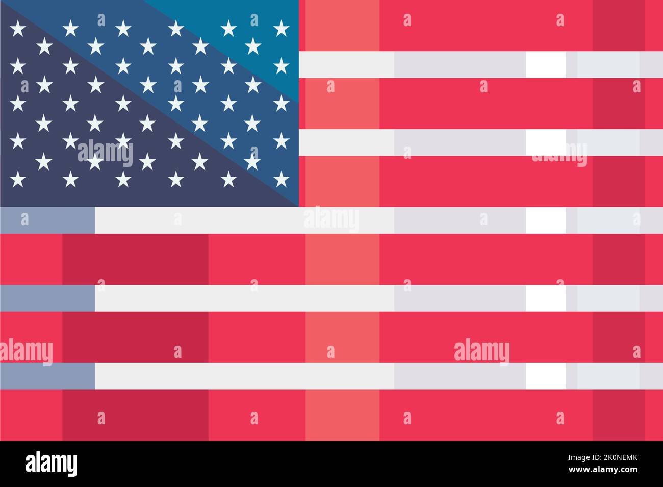 flat american usa flag Stock Vector Image & Art - Alamy