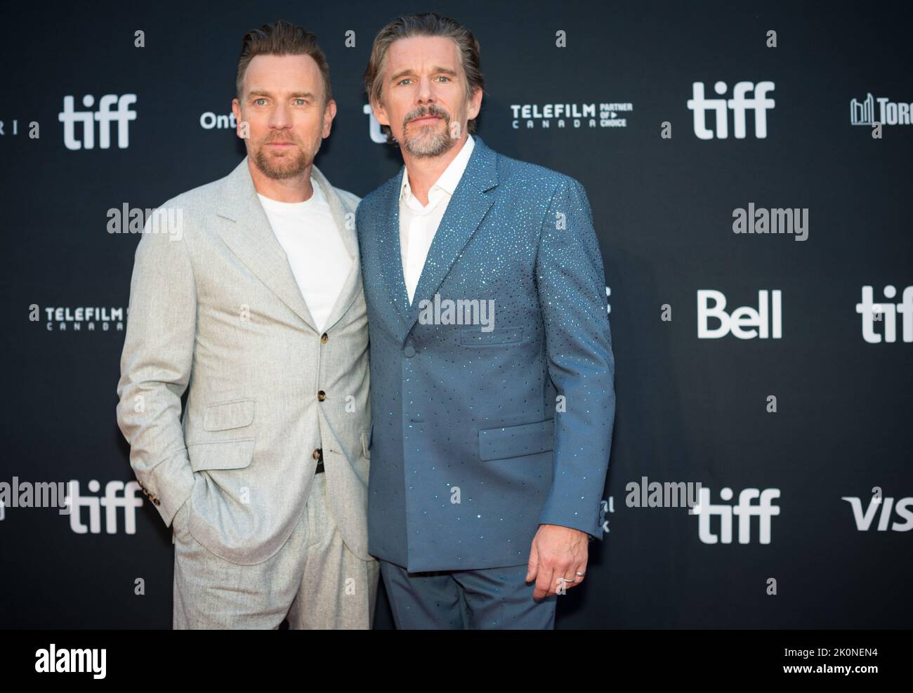 Toronto, Canada, Sept. 12, 2022. Actors Ewan McGregor and Ethan Hawke ...
