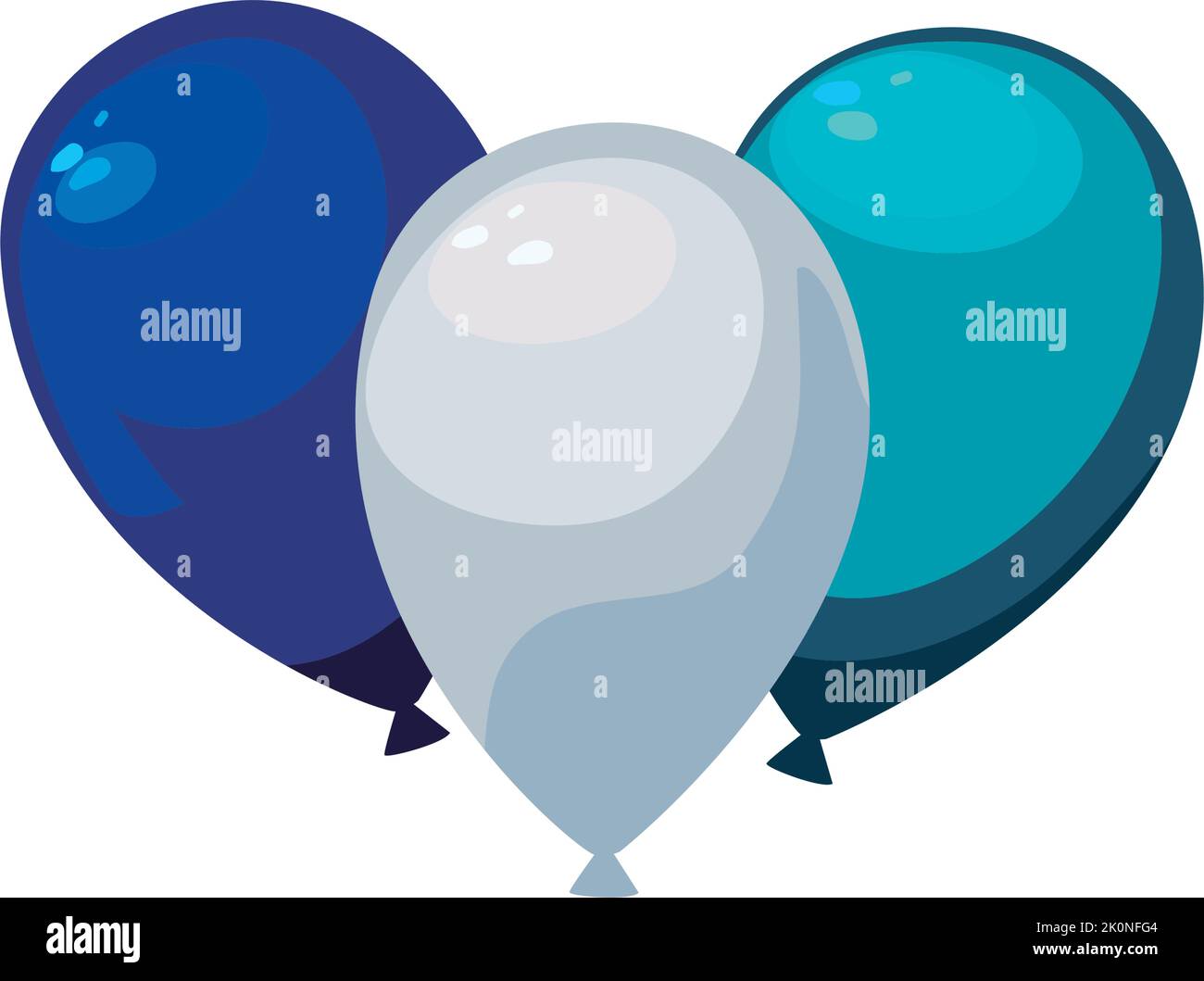 Colored balloons in flat Stock Vector Images - Alamy