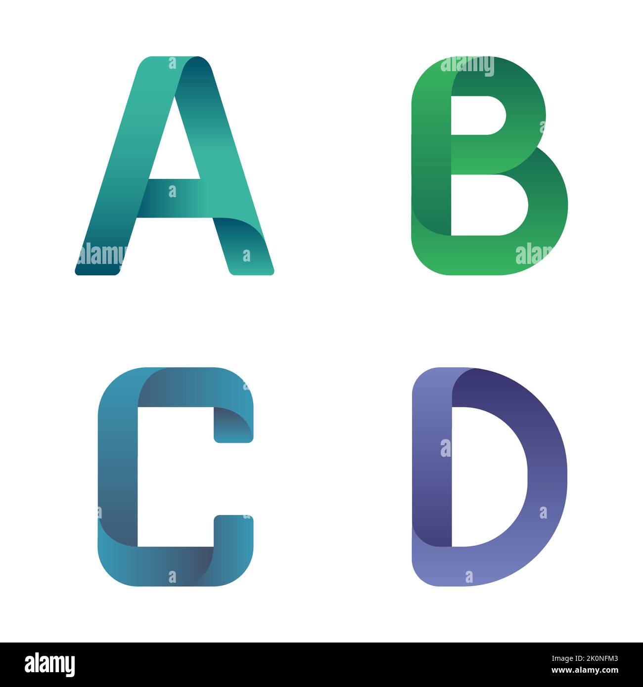 color letters for business brand logo vector illustration isolated on ...
