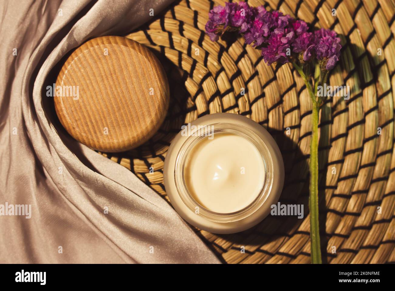 Cosmetic composition. Face cream jar, moisturizing, nourishing body ...