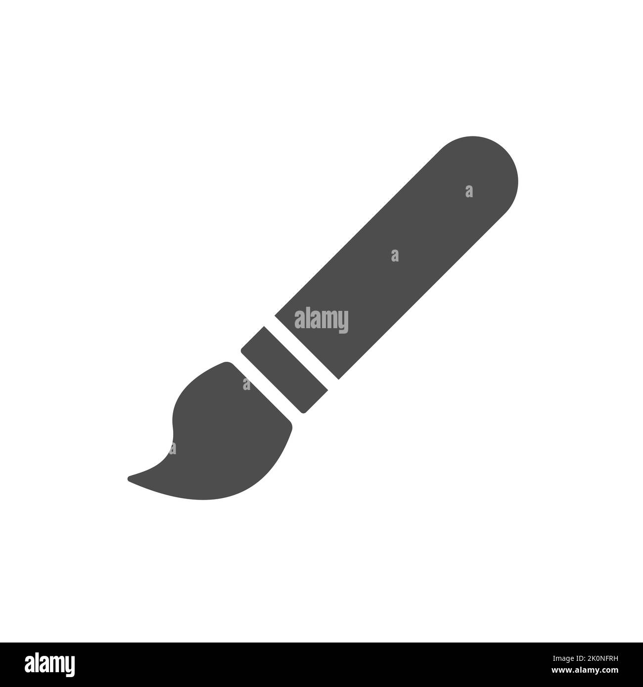 paint brush vector icon isolated on white Stock Vector Image & Art - Alamy