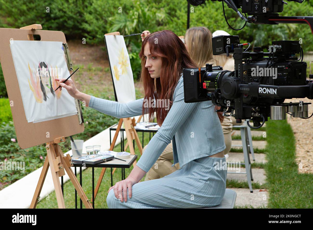 DO REVENGE, Sophie Turner, on set, 2022. ph: Kim Simms /© Netflix ...