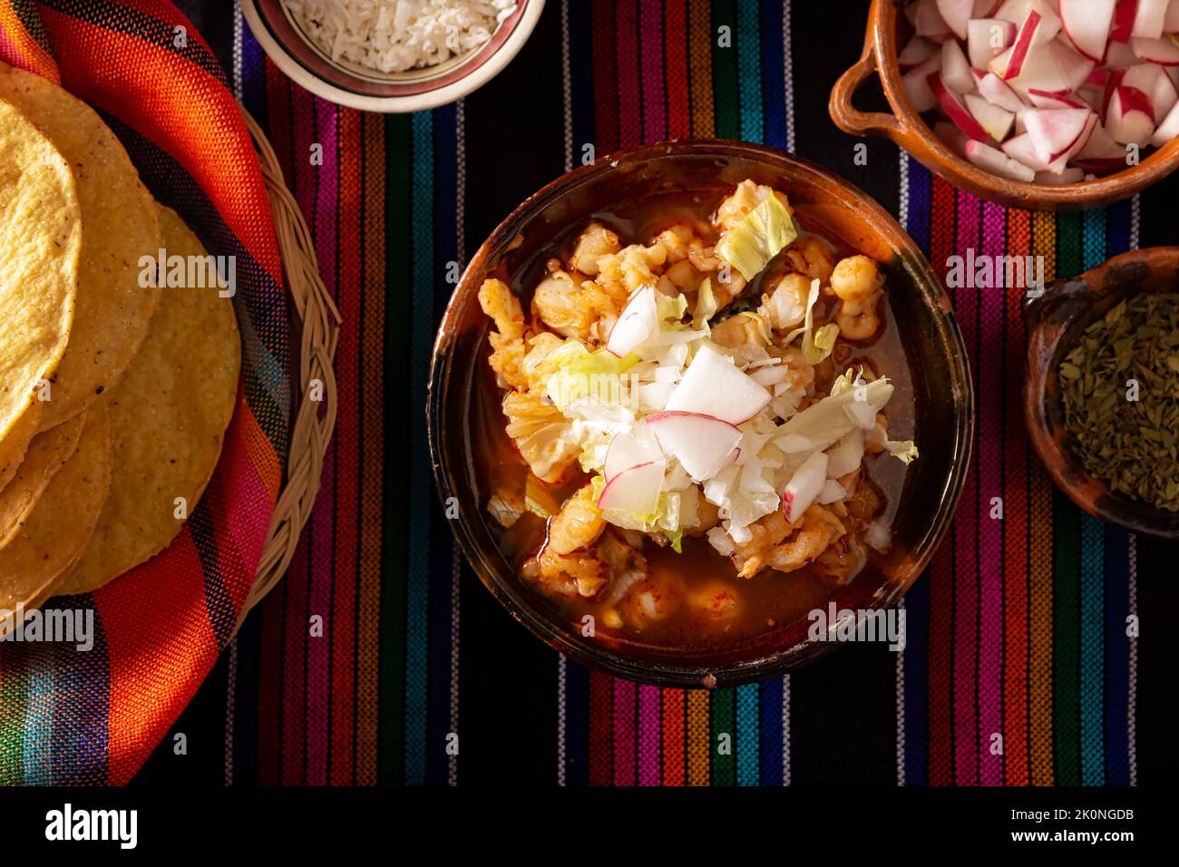 Pozole Rojo. Traditional mexican stew very popular in mexico and ...