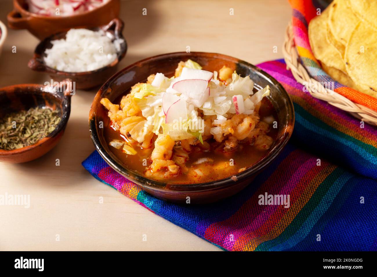 Pozole Rojo. Traditional mexican stew very popular in mexico and ...