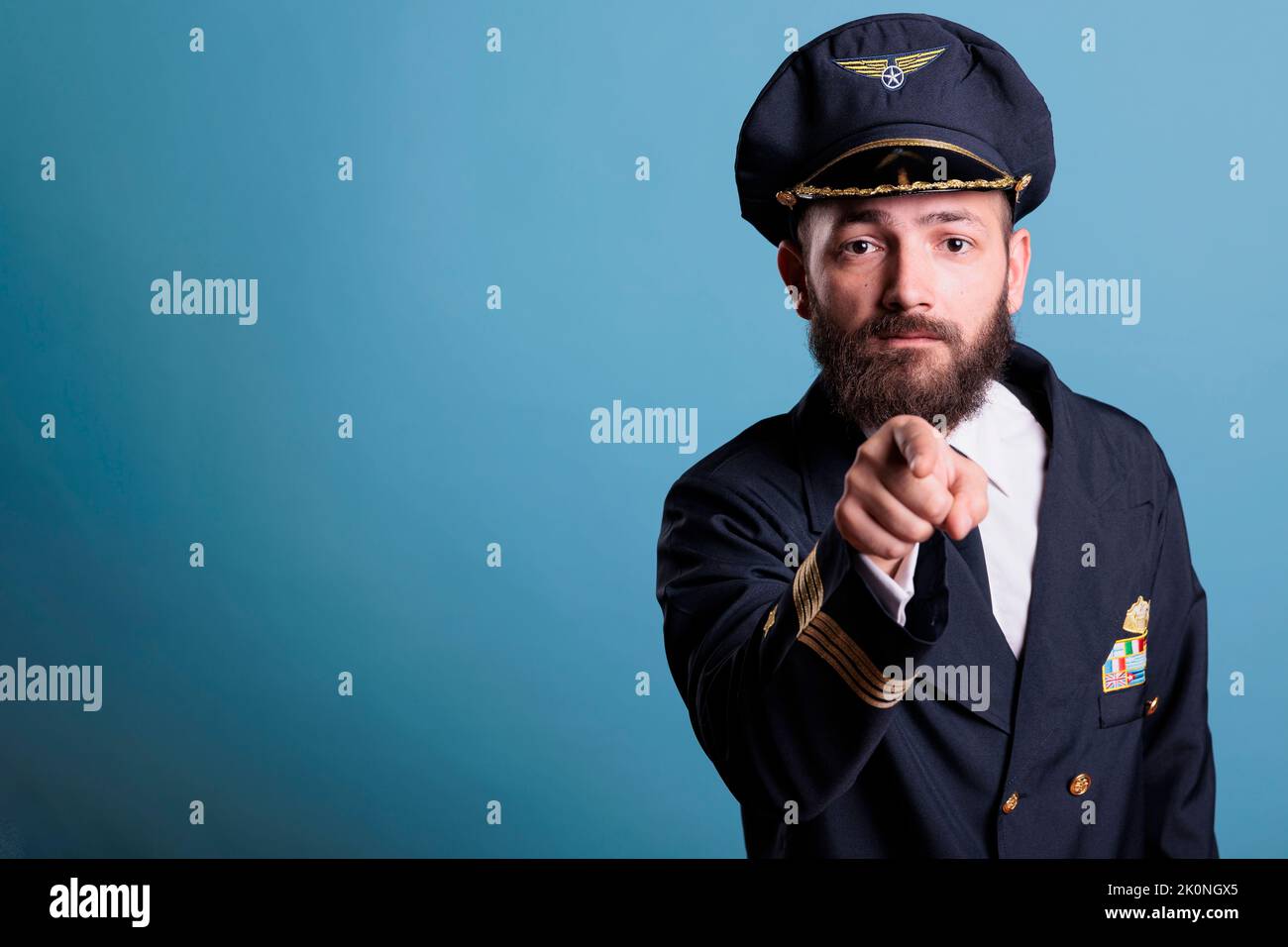 Airline pilot wings on uniform hi-res stock photography and images - Alamy