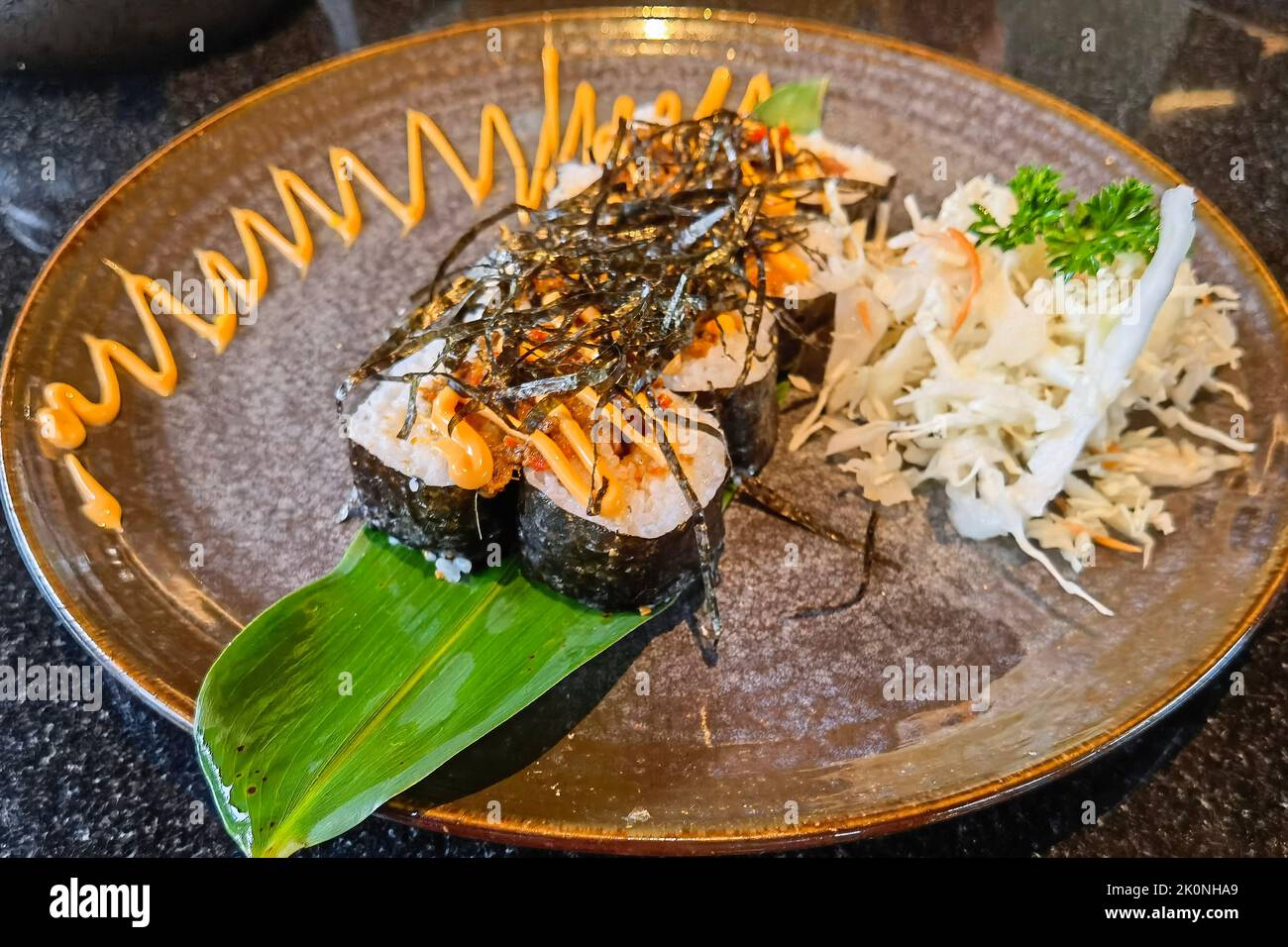 Sushi, Traditional Food of Japan at Cafe, Bogor, Indonesia Stock Photo ...