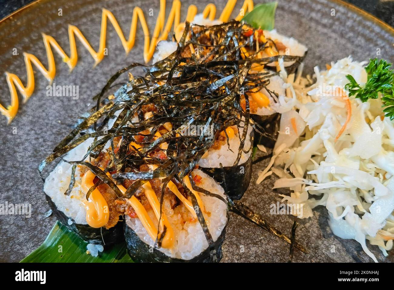 Sushi, Traditional Food of Japan at Cafe, Bogor, Indonesia Stock Photo ...