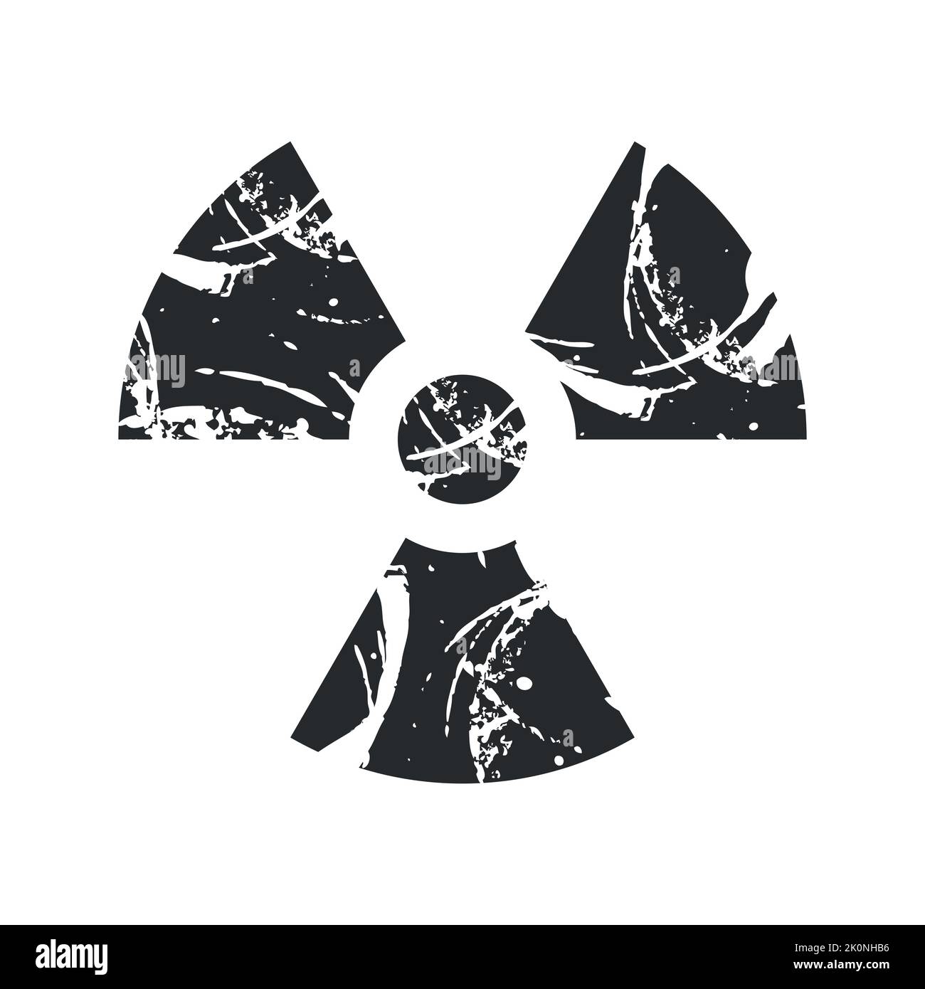 radioactive danger sign warning vintage style pictogram icon. Caution ...