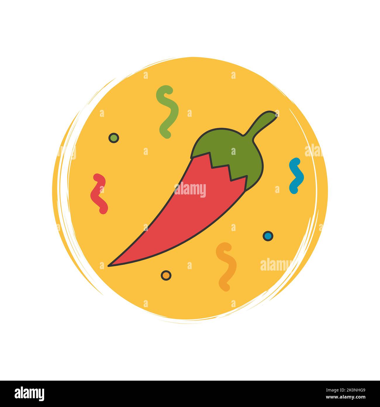 Cute logo or icon vector with Jalapeno or chilli peppers , illustration ...