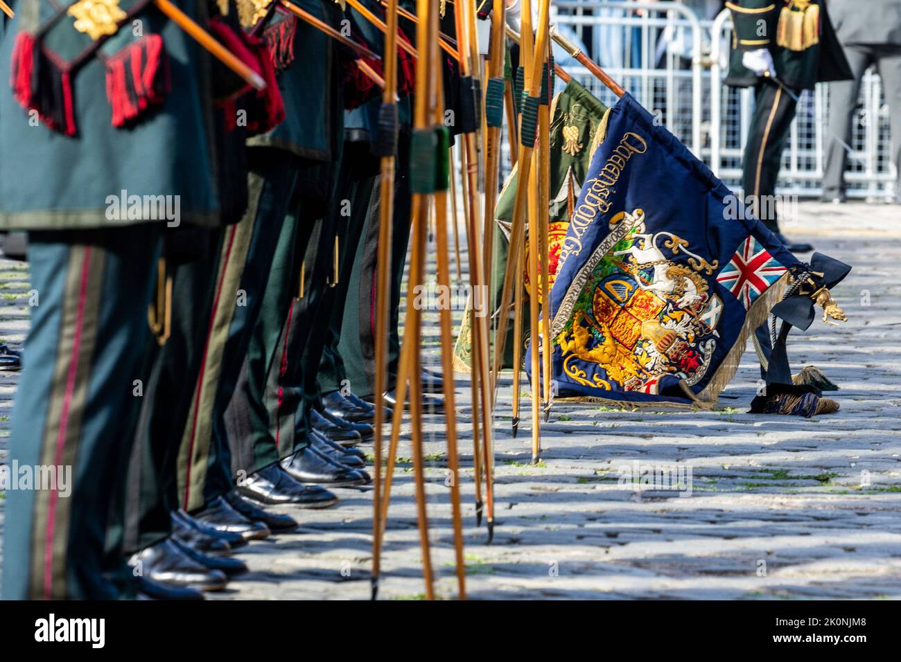 Edinburgh, UK. 12th Sep, 2022. Her Majesty Queen Elizabeth II's coffin ...