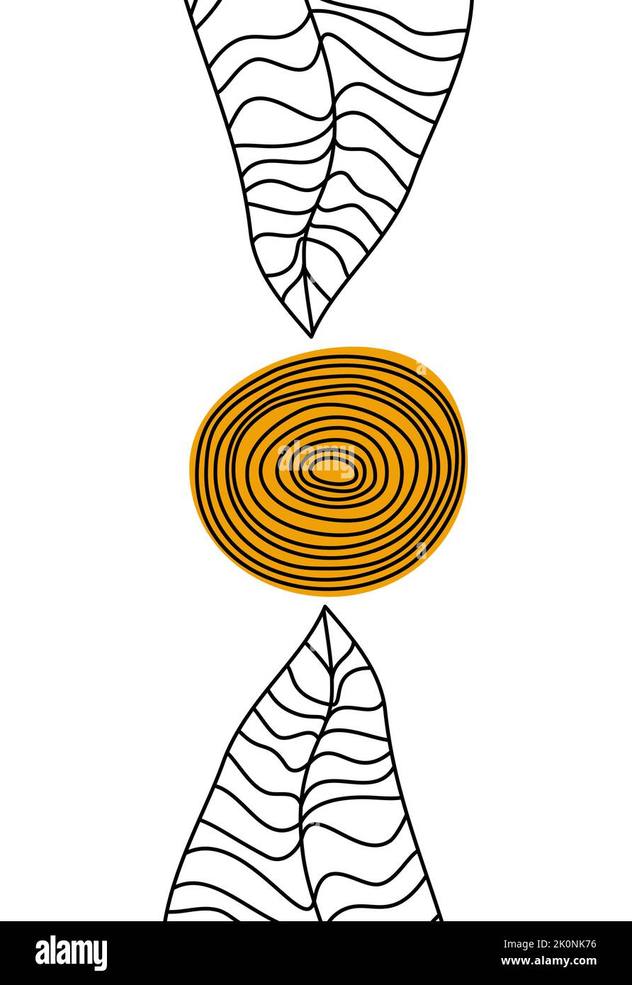 Abstract minimalist vector illustration with hand drawn scribble lines ...